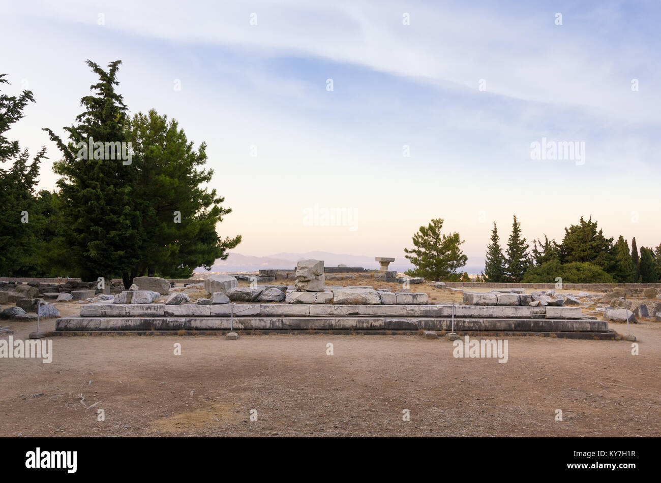 The ruins of Asclepeion in Kos island, Dodecanese, Greece, a temple ...