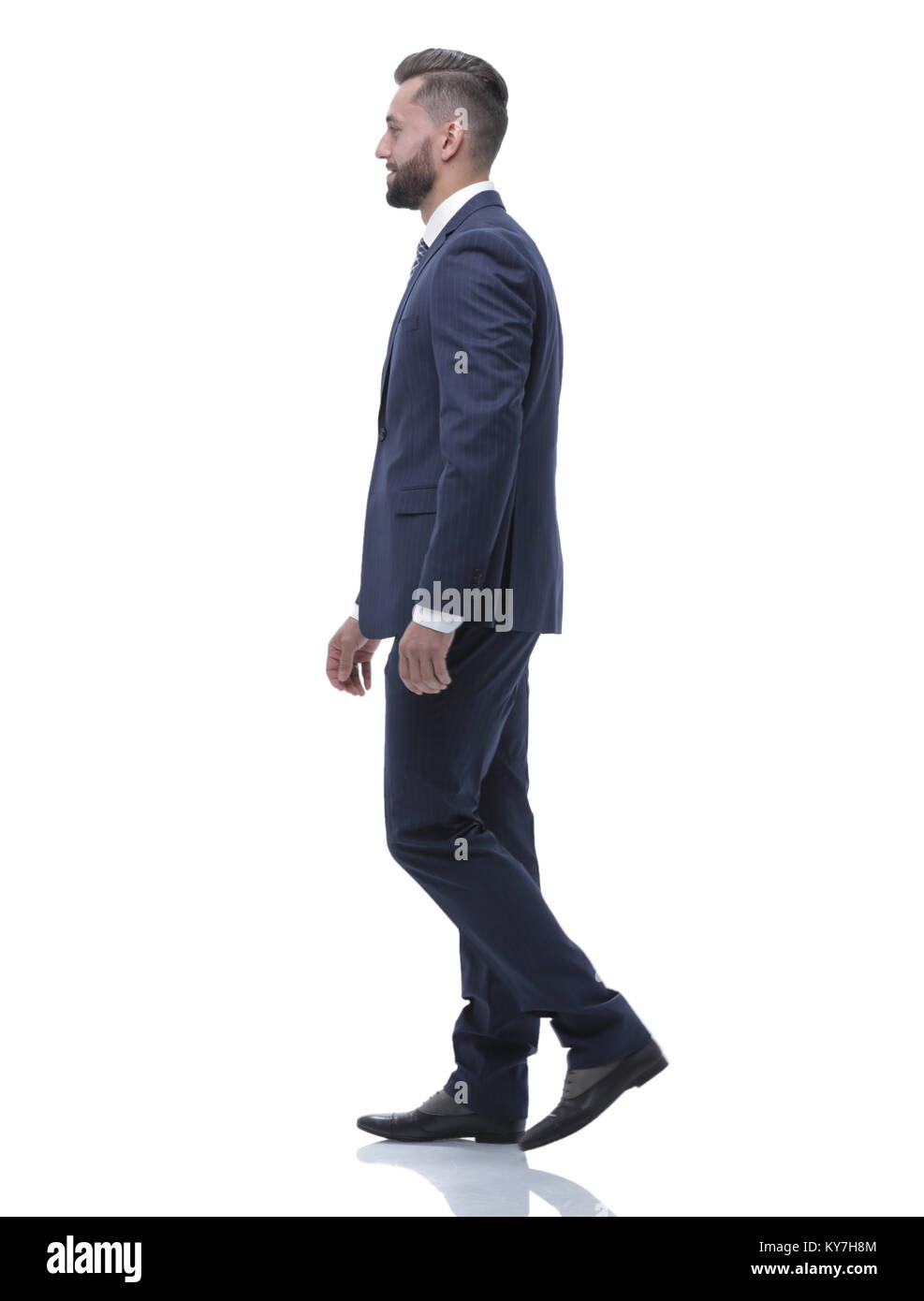 side view of confident businessman Stock Photo - Alamy