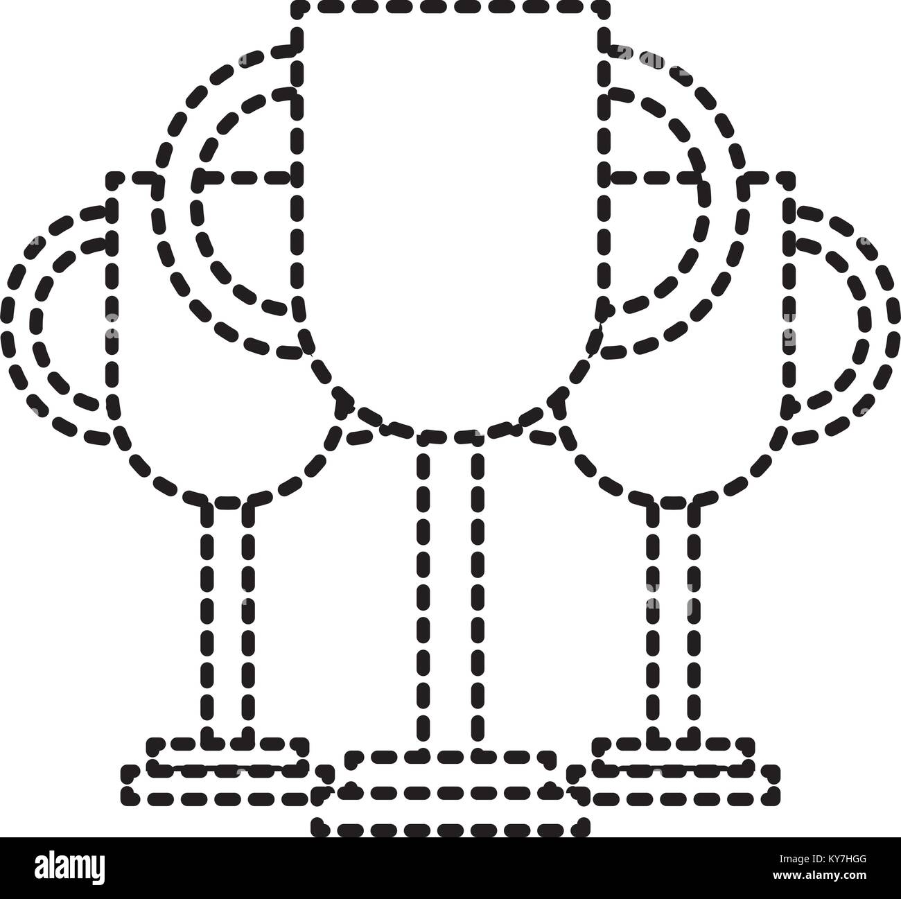 set of trophy award prize winner vector illustration Stock Vector Image ...