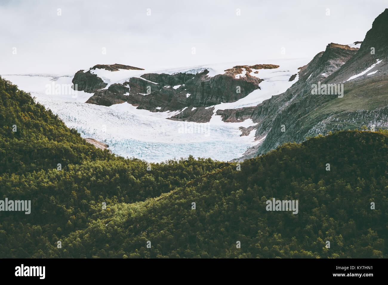 Svartisen glacier Landscape in Norway scandinavian nature landmarks ...