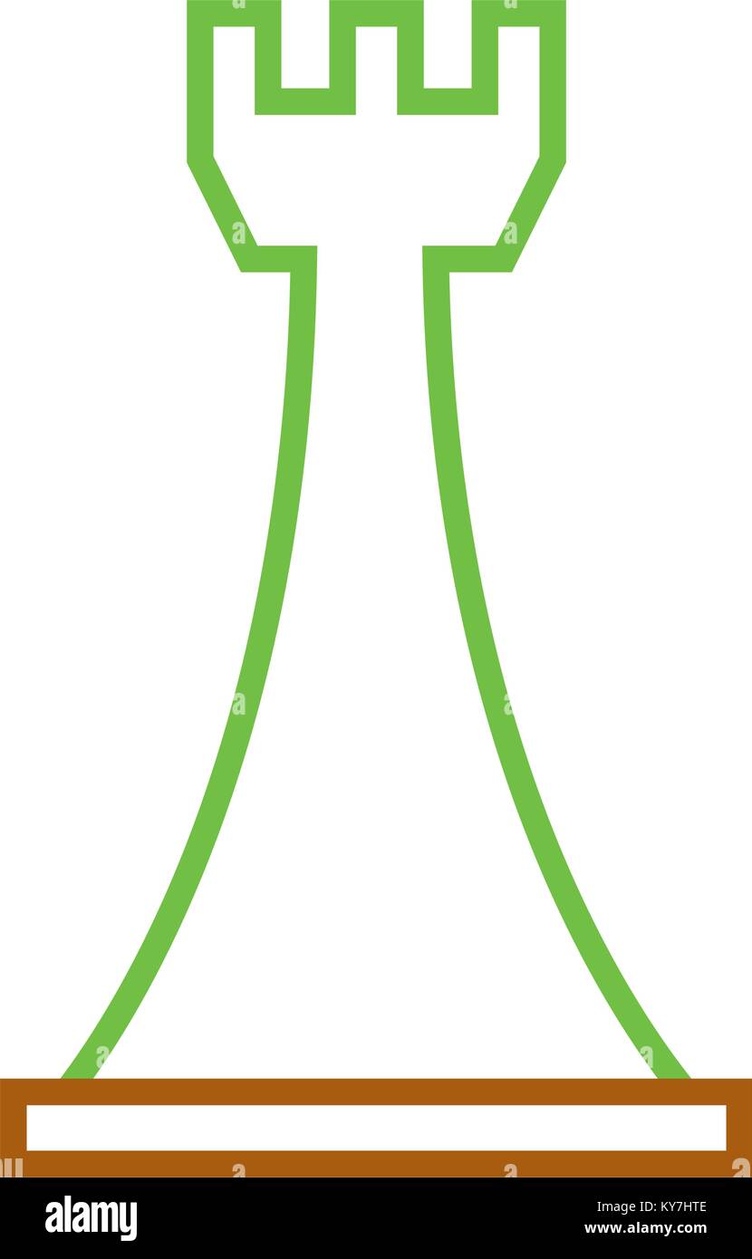 chess rook gaming figure for strategic business vector illustration ...