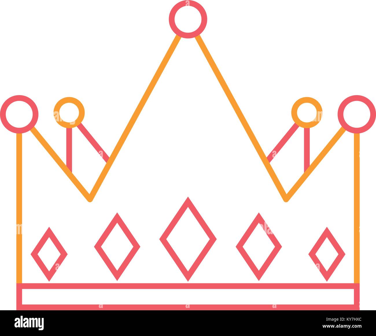 crown monarchy jewelry luxury gem vector illustration Stock Vector ...