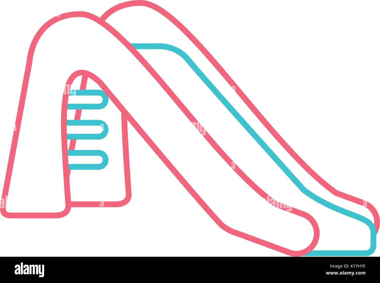 kid slide playground toy icon vector illustration Stock Vector Image ...