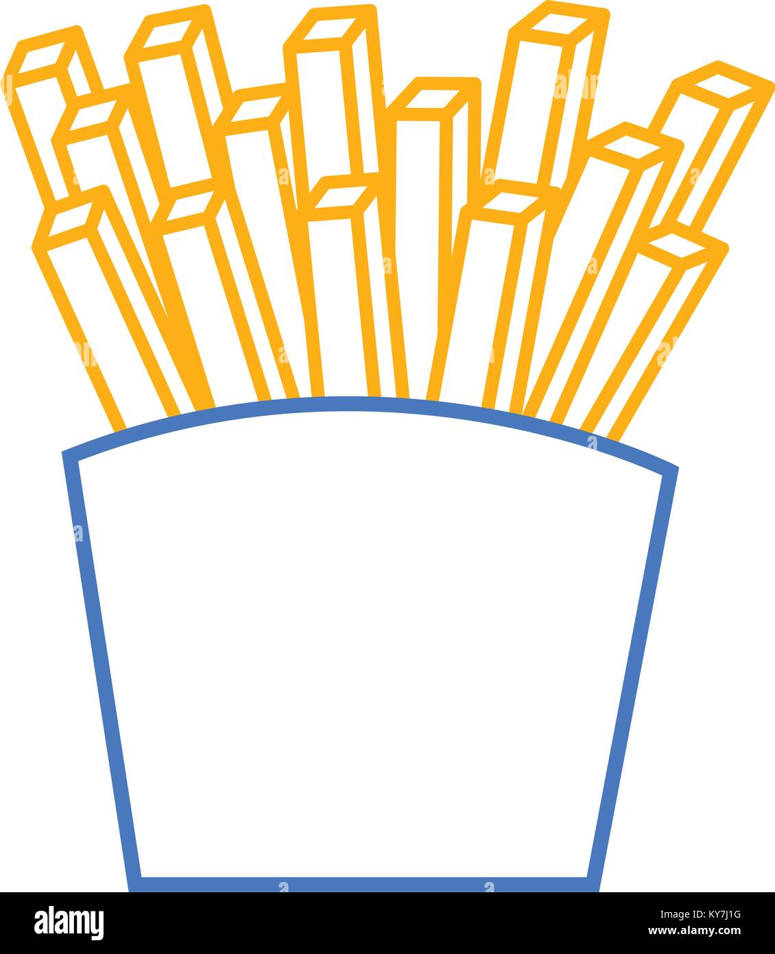 fries french fast food box icon vector illustration Stock Vector Image ...