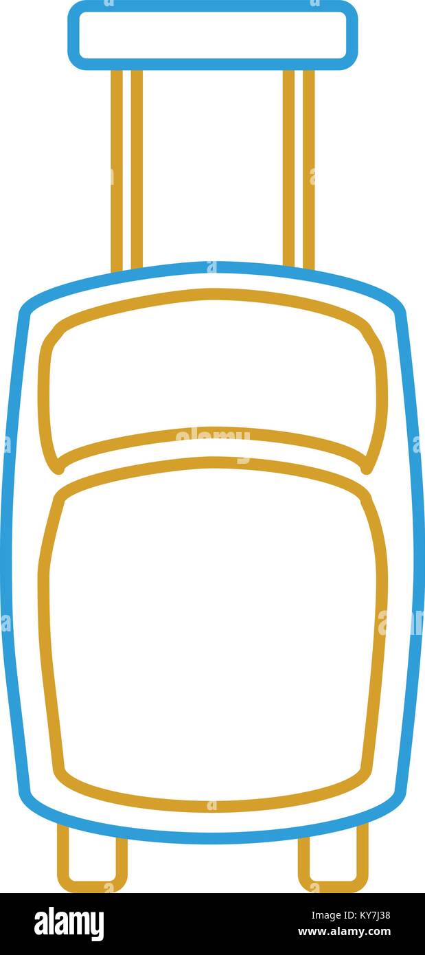 suitcase handle wheel travel accessory vector illustration Stock Vector ...