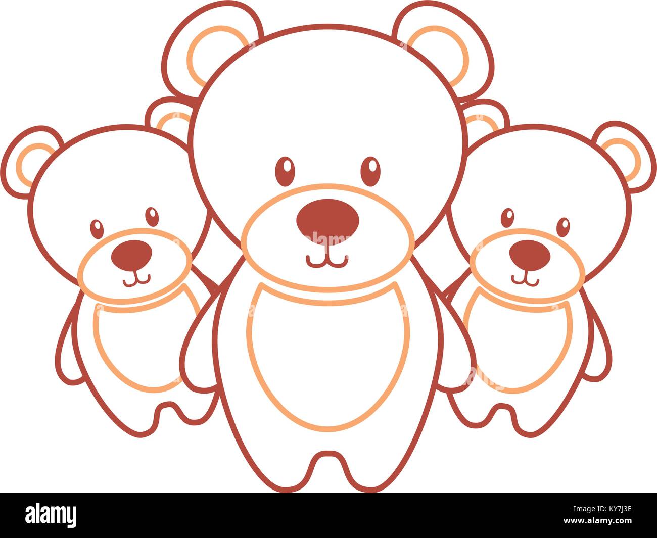 Three baby teddy bears Stock Vector Images - Alamy