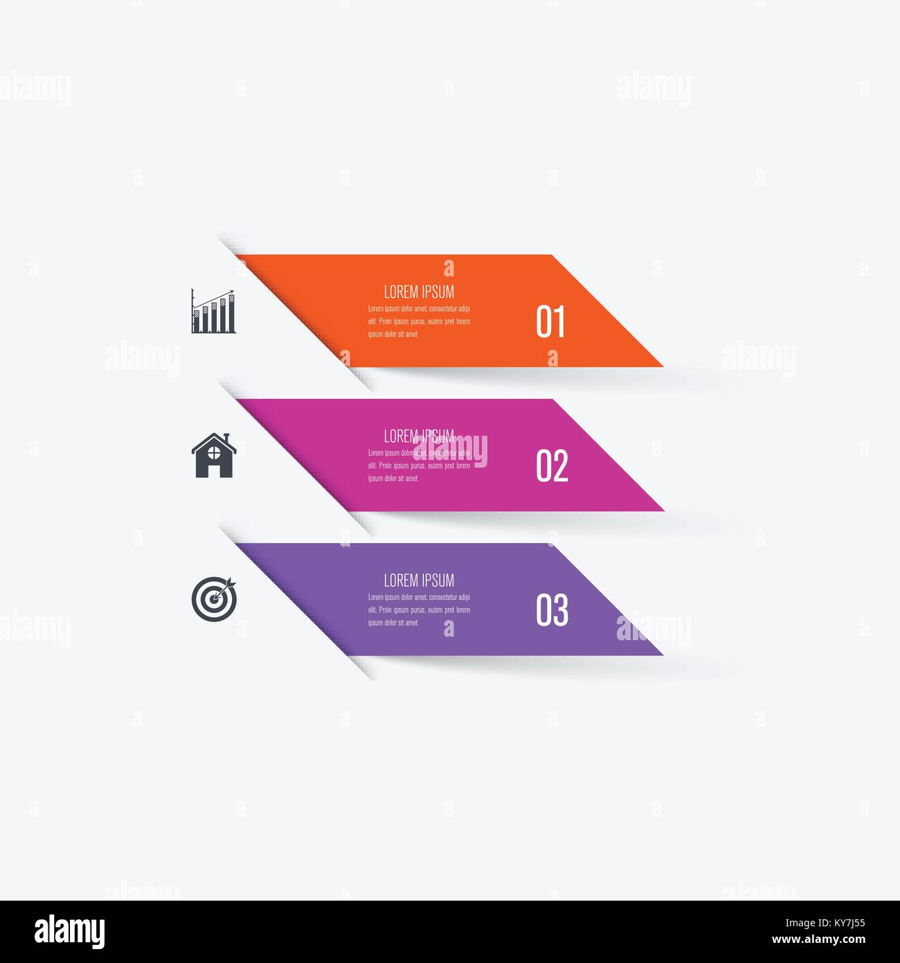 Vector illustration infographics 3 options. Data and information ...