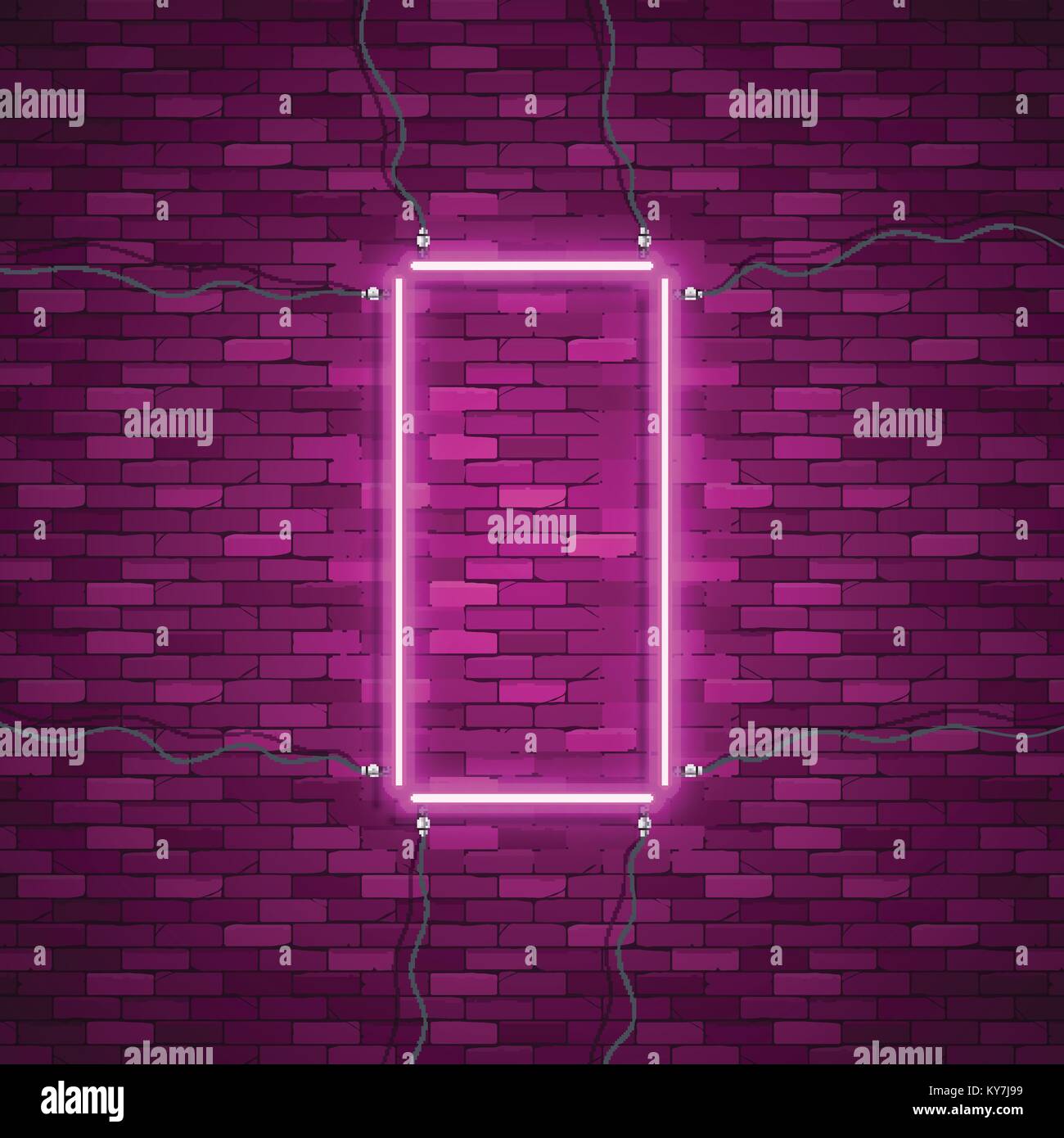 Blue abstract neon square shape Stock Vector Image & Art - Alamy