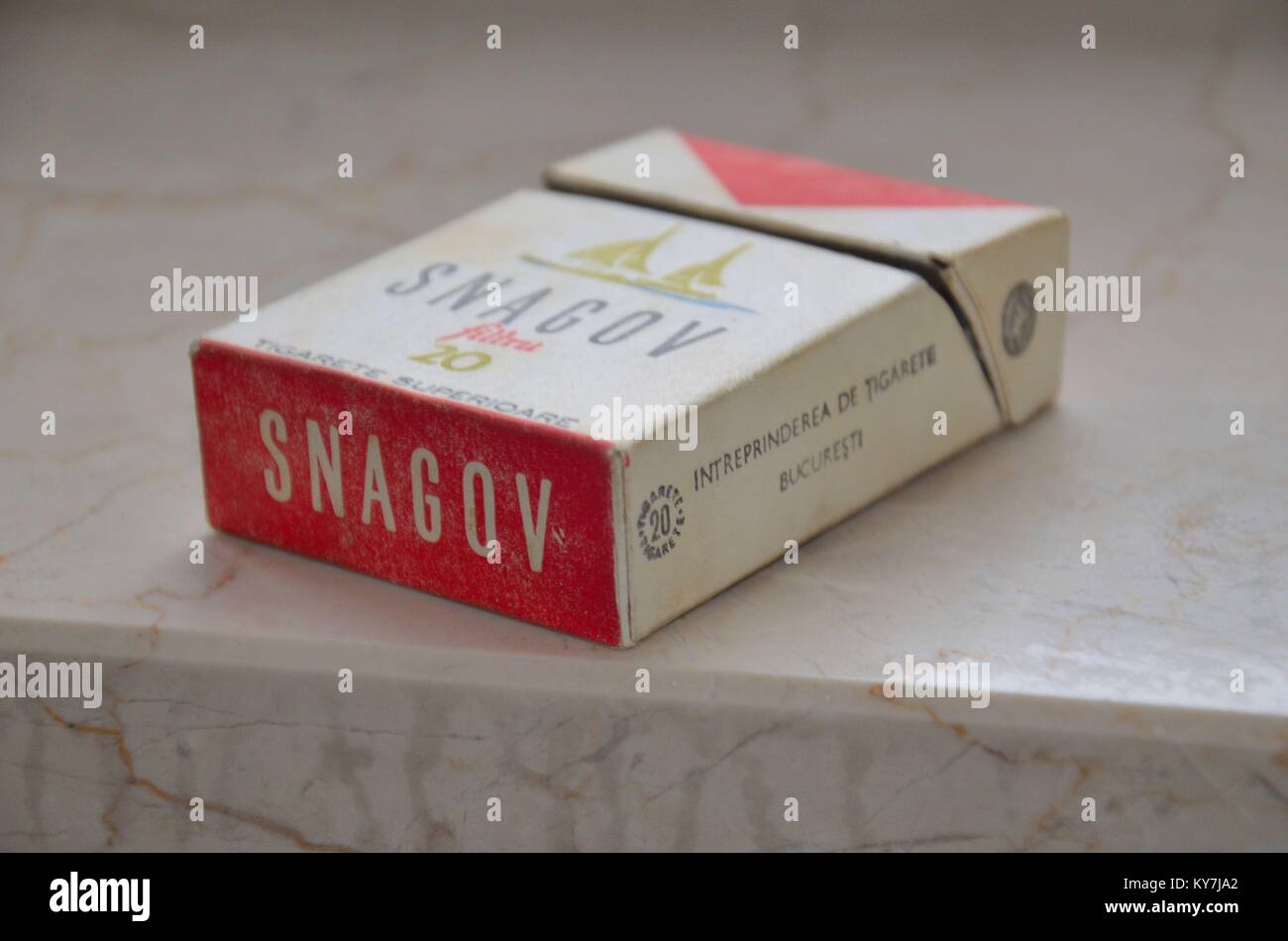 Cigarette packs of communist Romania, bought between 1987 and 1990 ...