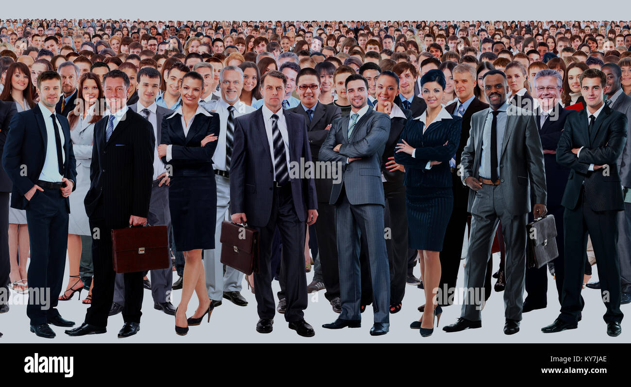 Large group of people full length isolated on white Stock Photo - Alamy