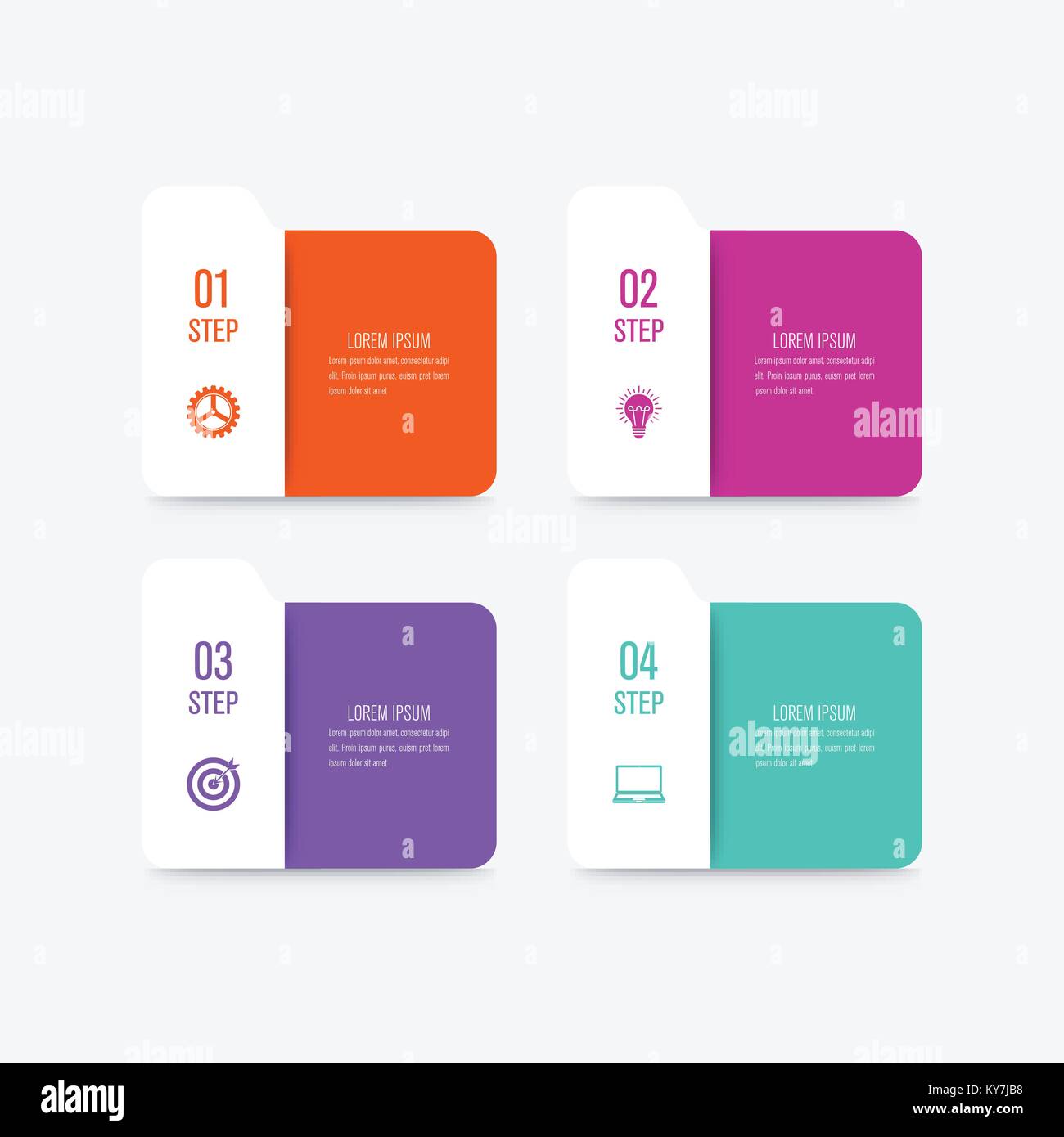 Vector illustration infographics 4 options Stock Vector Image & Art - Alamy