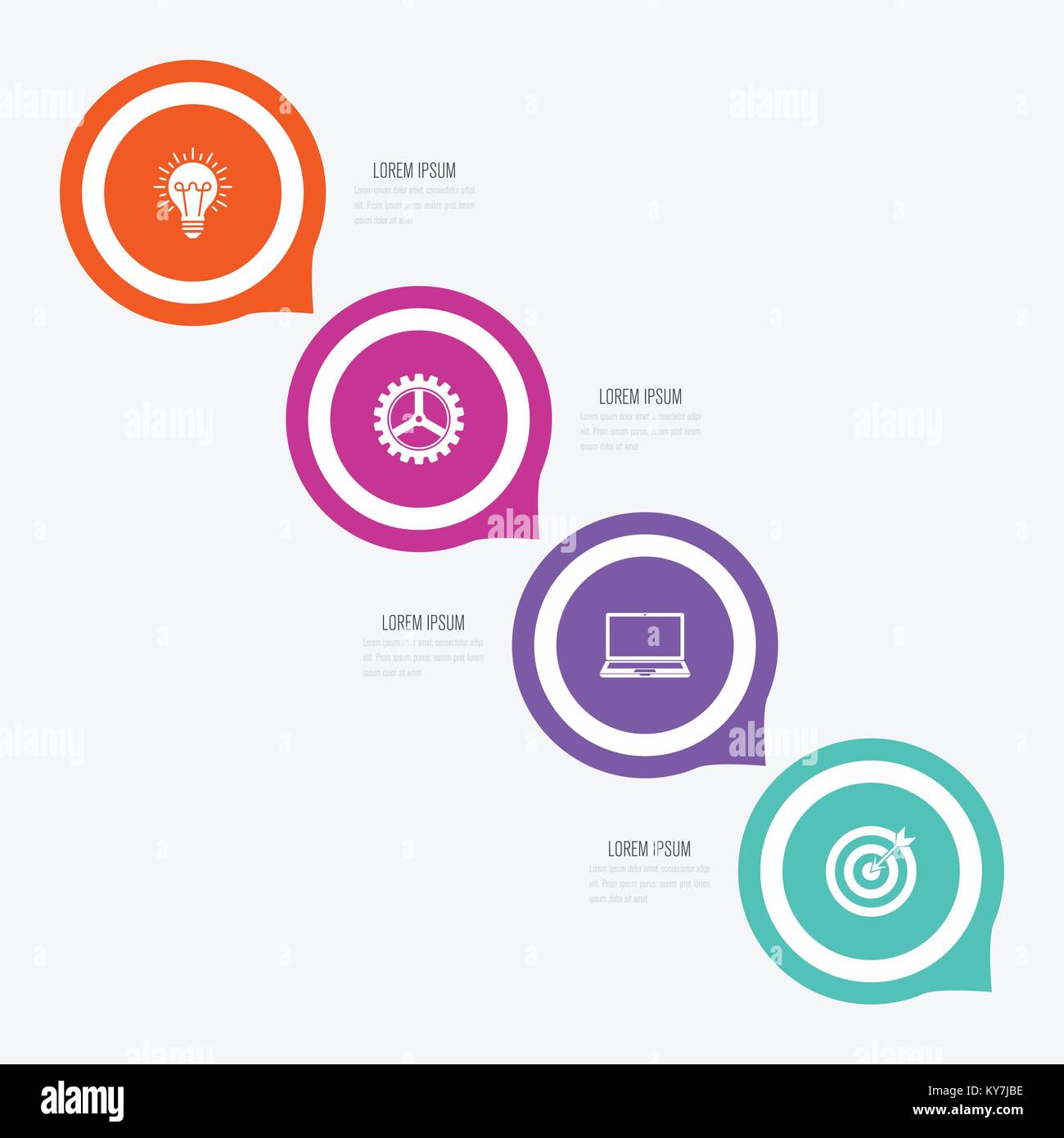 Vector illustration infographics 4 options Stock Vector Image & Art - Alamy