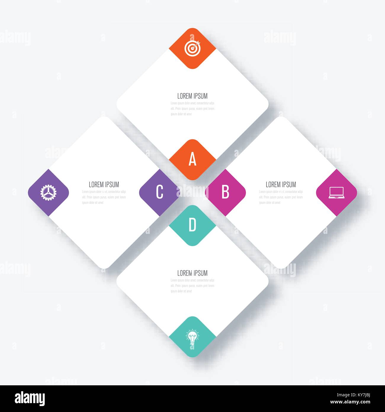 Vector illustration infographics 4 options Stock Vector Image & Art - Alamy