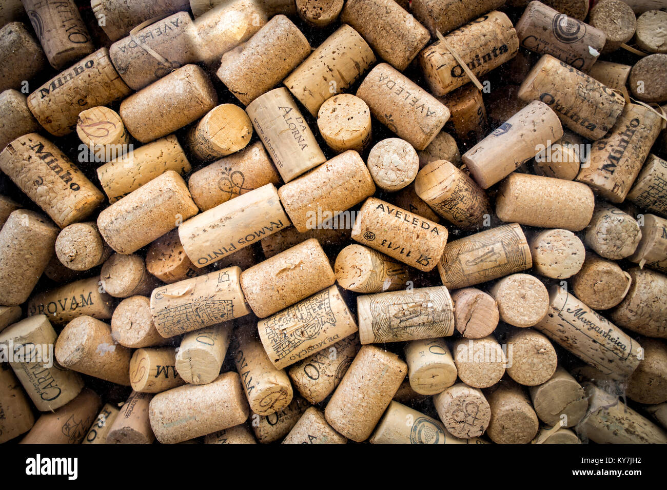 collection of wine bottle corks of assorted shapes and sizes Stock ...
