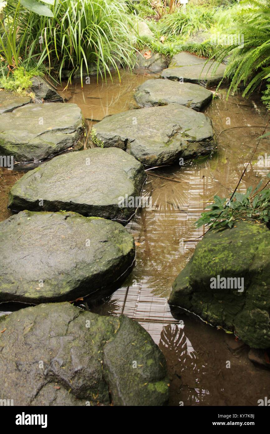 Stone path peaceful landscape zen lake hi-res stock photography and ...
