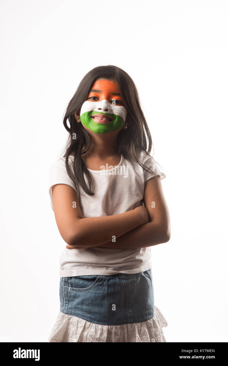 Tricolour face paint hi-res stock photography and images - Alamy