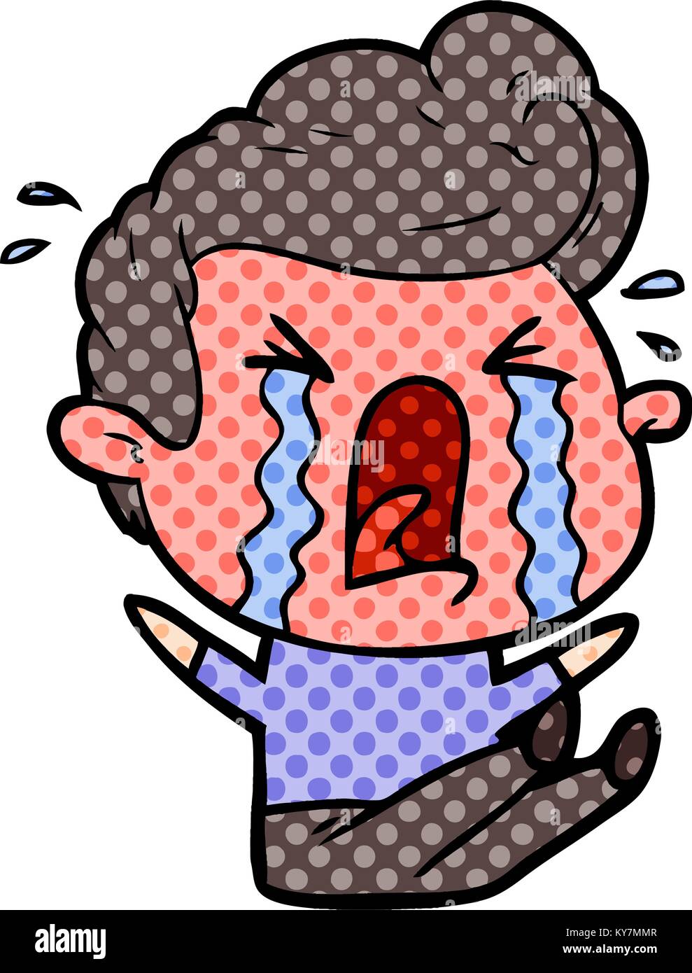 cartoon crying man Stock Vector Image & Art - Alamy