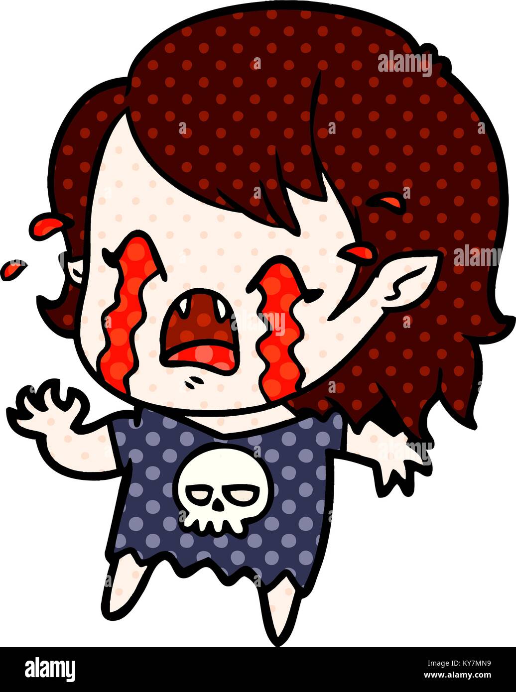 cartoon crying vampire girl Stock Vector Image & Art - Alamy