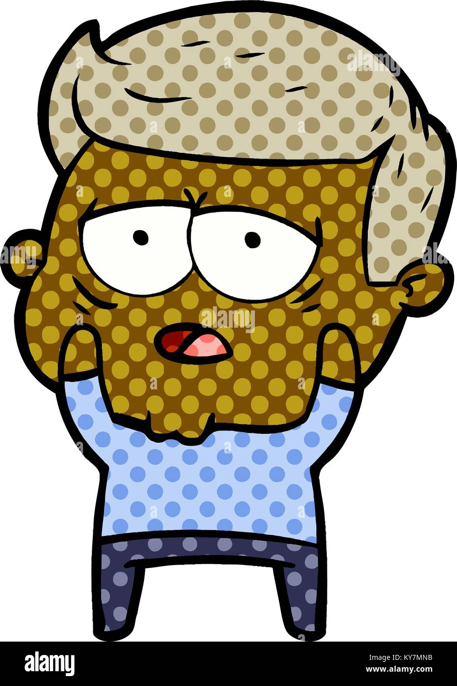 cartoon tired man Stock Vector Image & Art - Alamy