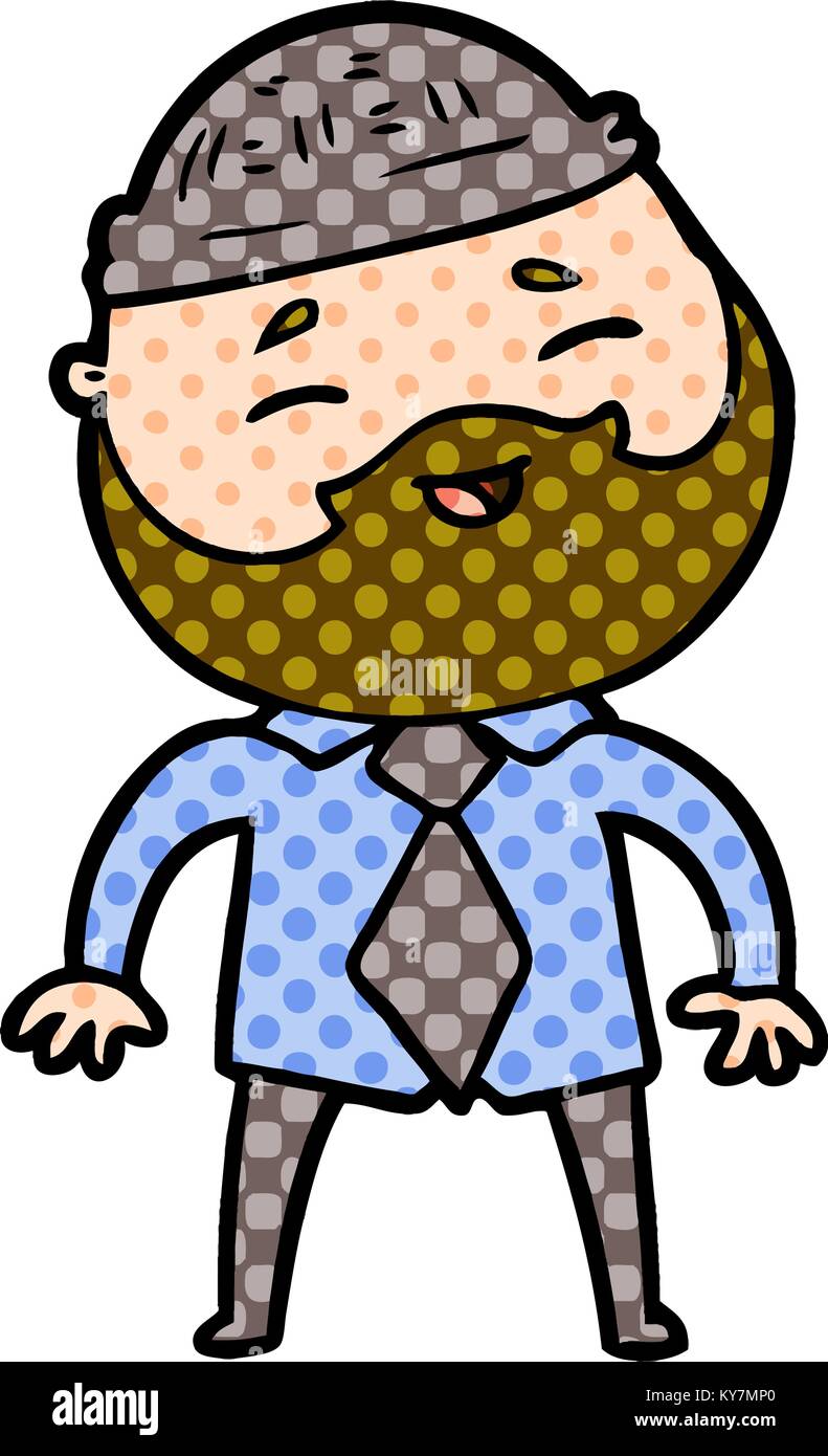 cartoon happy bearded man Stock Vector Image & Art - Alamy
