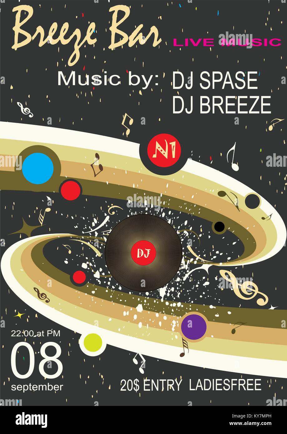 Karaoke music night abstract Stock Vector Images - Alamy