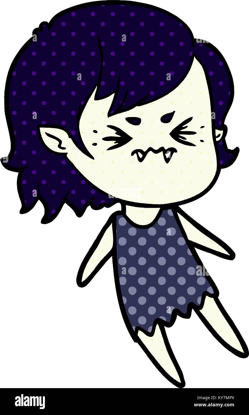Annoyed cartoon vampire girl hi-res stock photography and images - Alamy