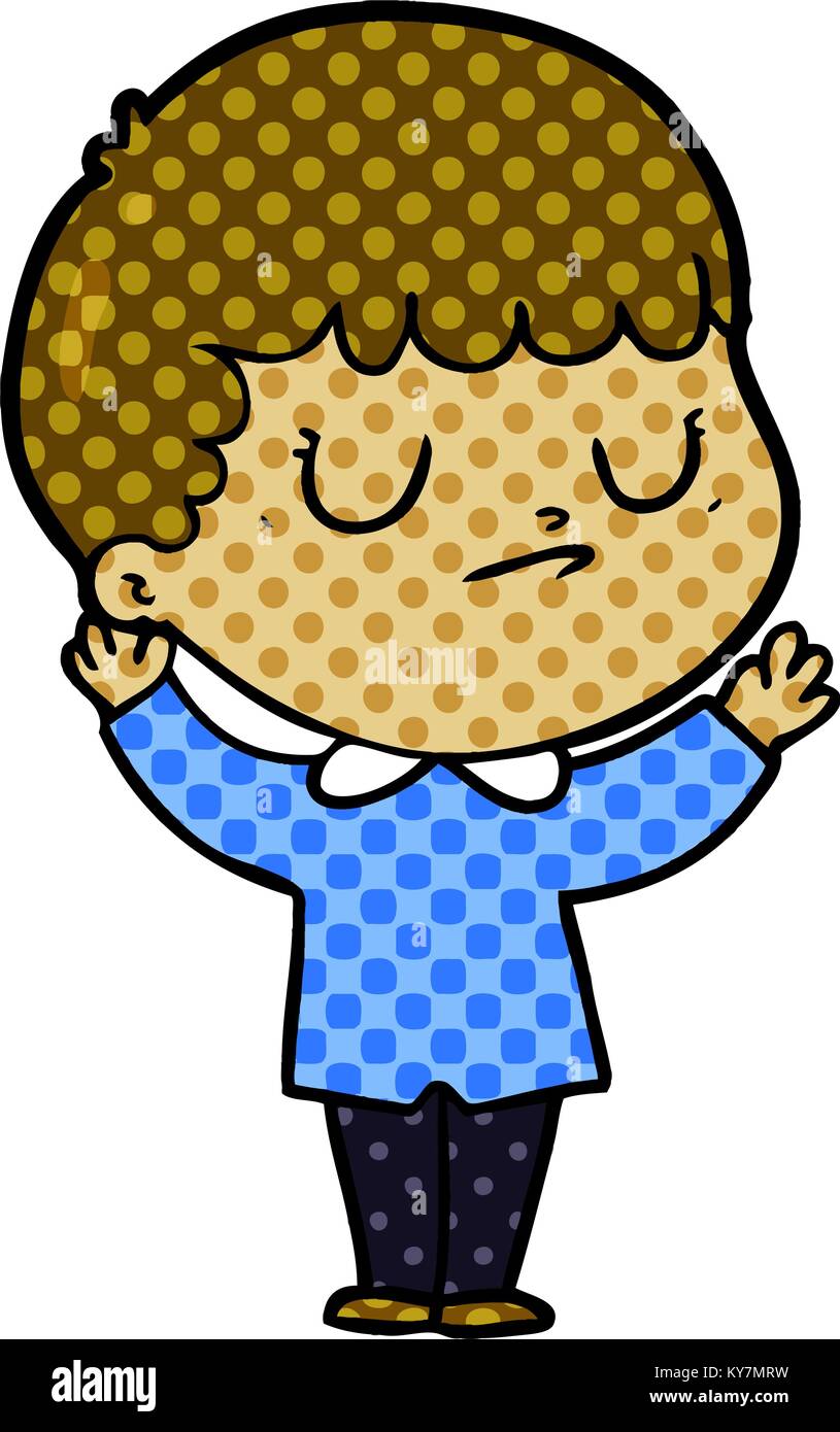 cartoon grumpy boy Stock Vector Image & Art - Alamy