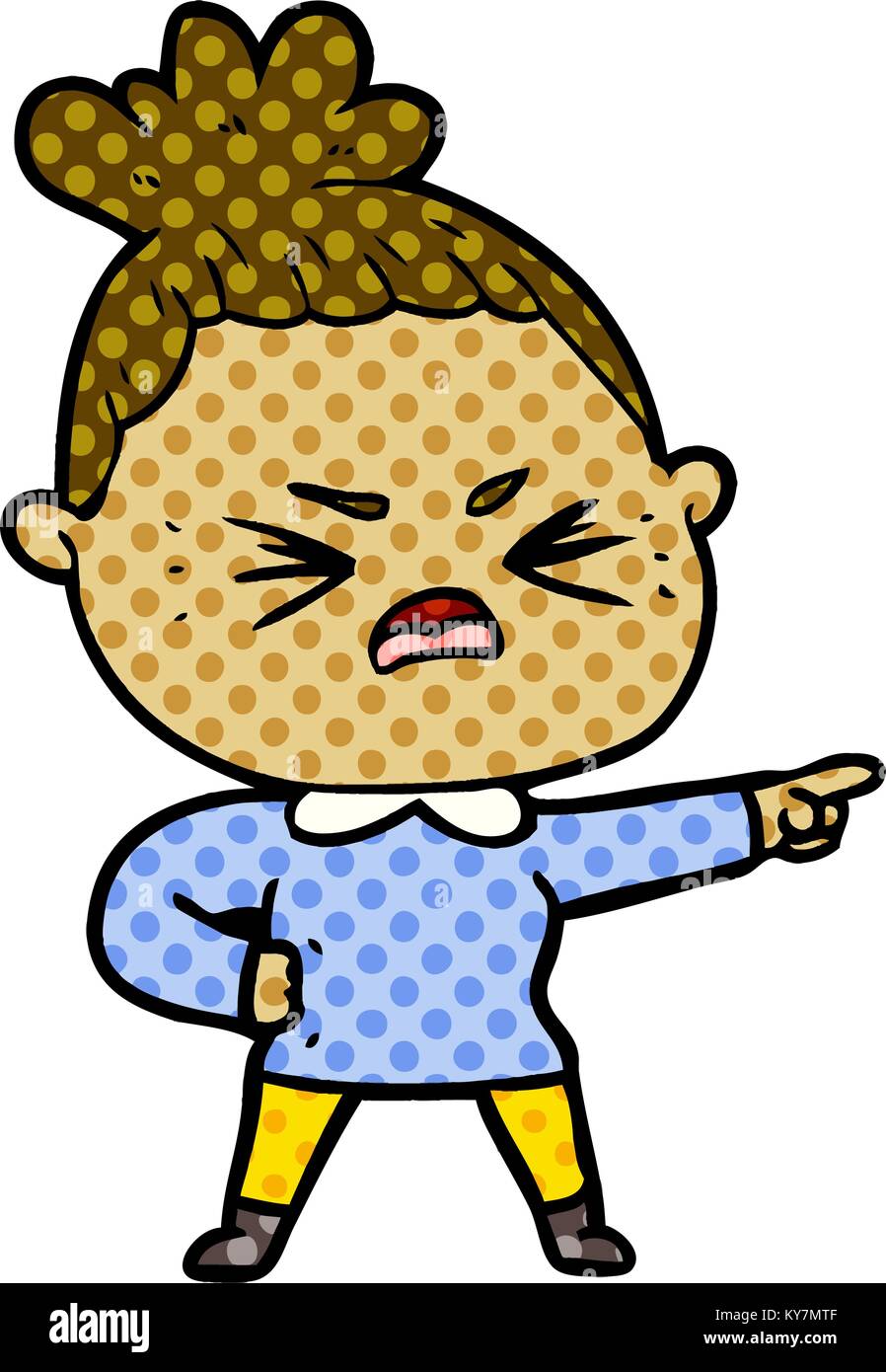 cartoon angry woman Stock Vector Image & Art - Alamy