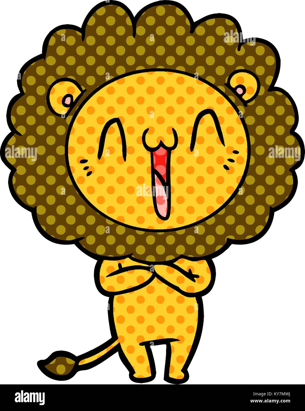 happy cartoon lion Stock Vector Image & Art - Alamy