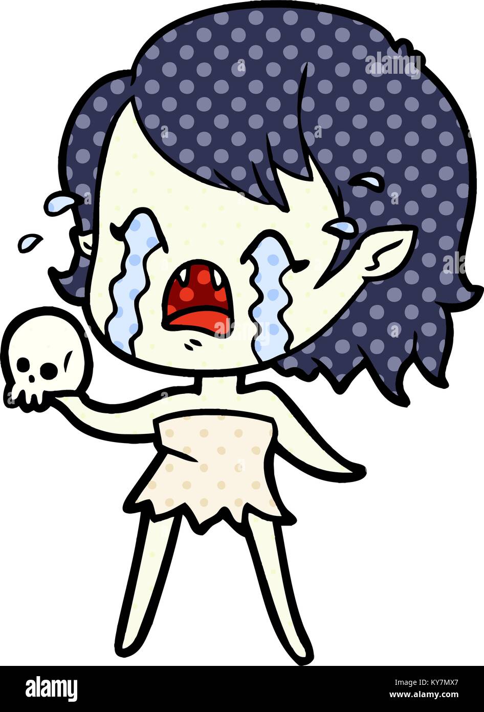 cartoon crying vampire girl Stock Vector Image & Art - Alamy