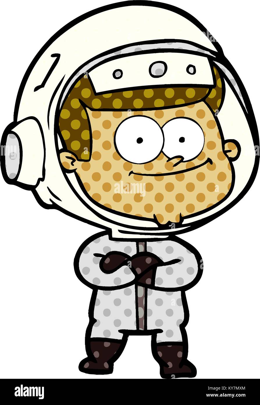 happy astronaut cartoon Stock Vector Image & Art - Alamy
