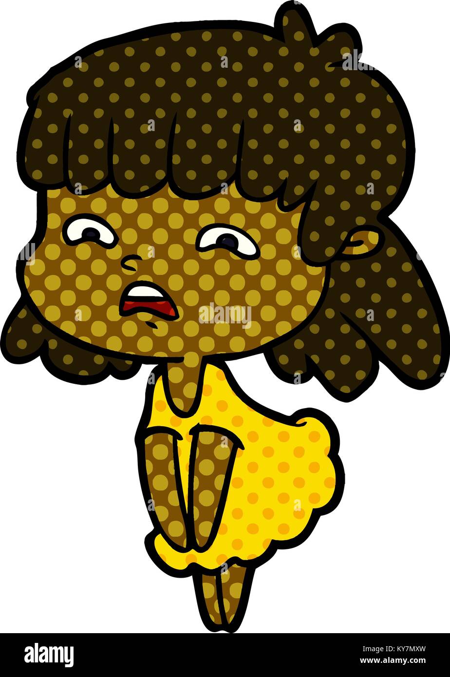 cartoon worried woman Stock Vector Image & Art - Alamy