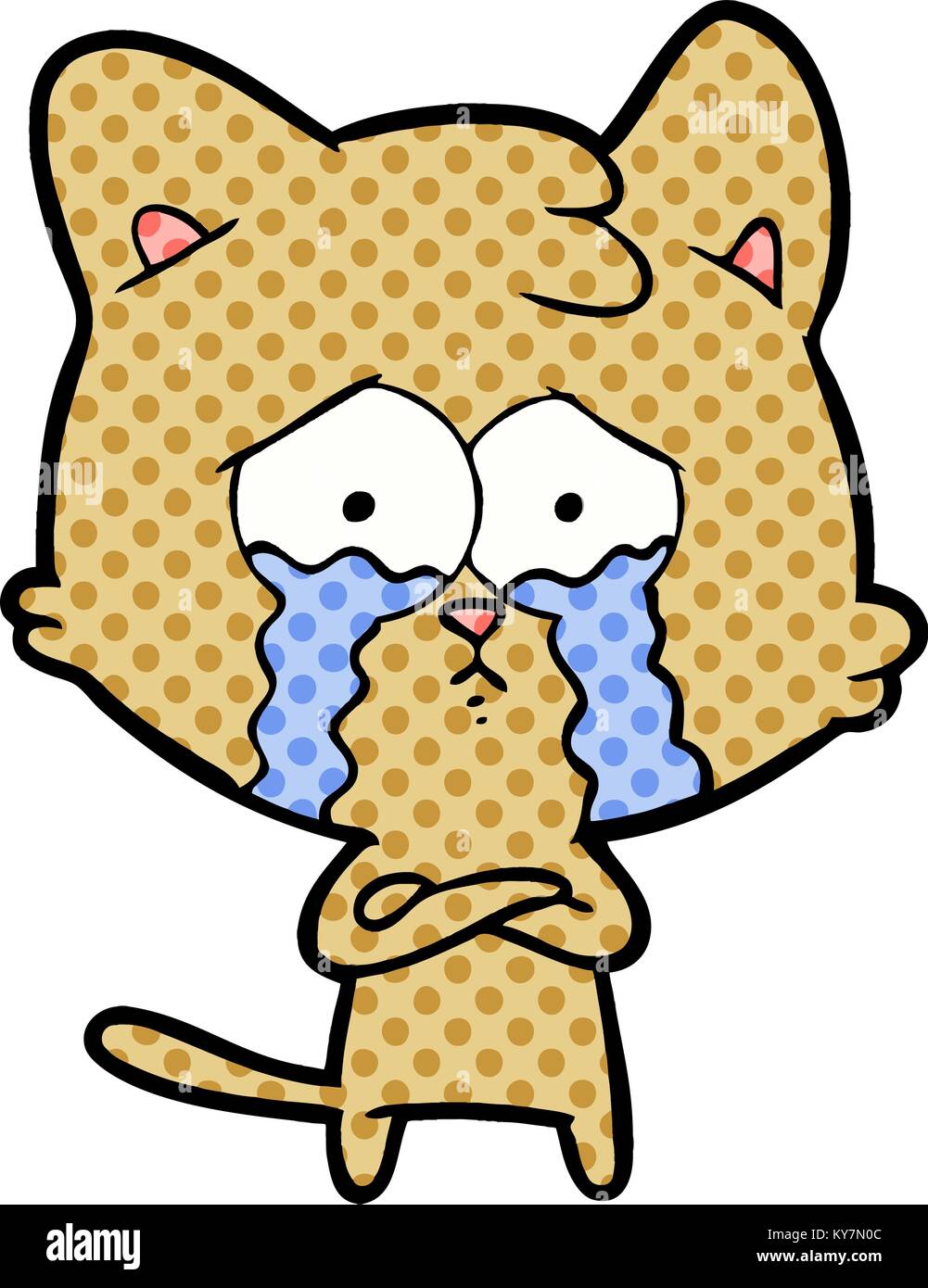 cartoon crying cat Stock Vector Image & Art - Alamy