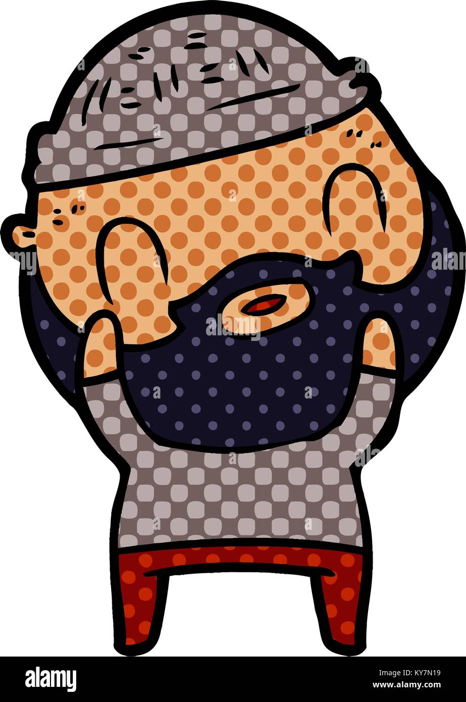 cartoon bearded man Stock Vector Image & Art - Alamy