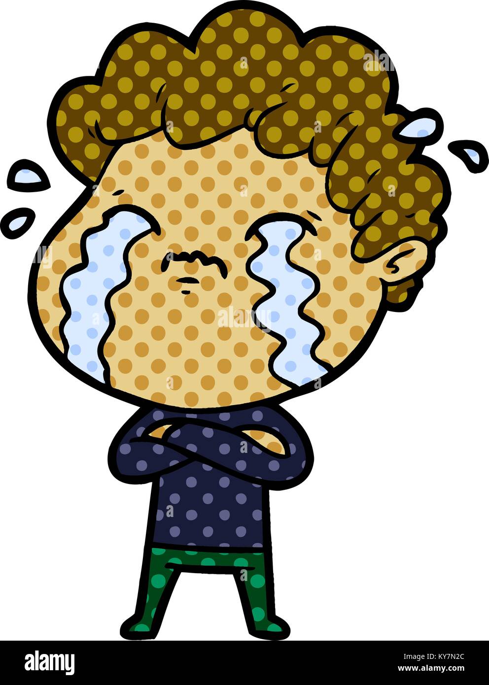cartoon man crying Stock Vector Image & Art - Alamy