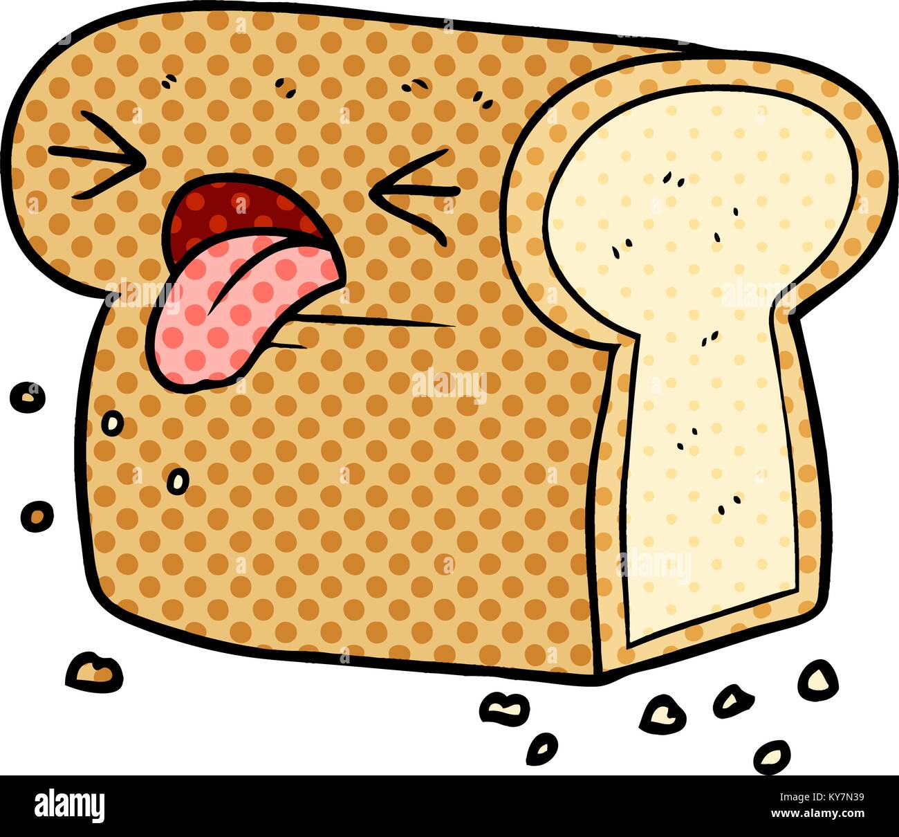 cartoon disgusted loaf of bread Stock Vector Image & Art - Alamy