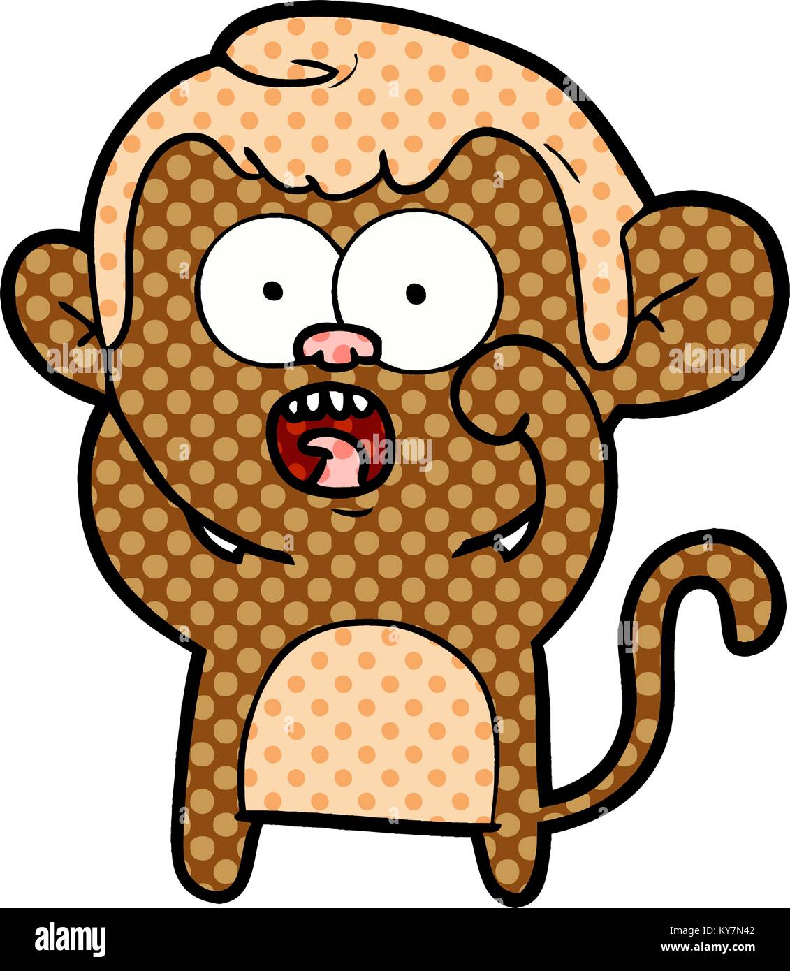 cartoon shocked monkey Stock Vector Image & Art - Alamy