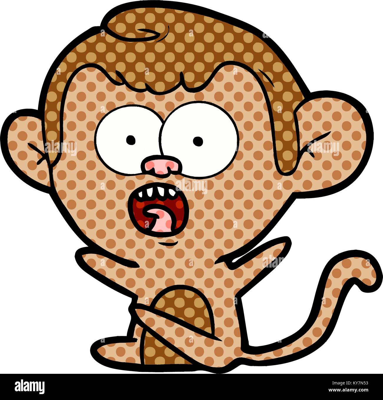 cartoon shocked monkey Stock Vector Image & Art - Alamy