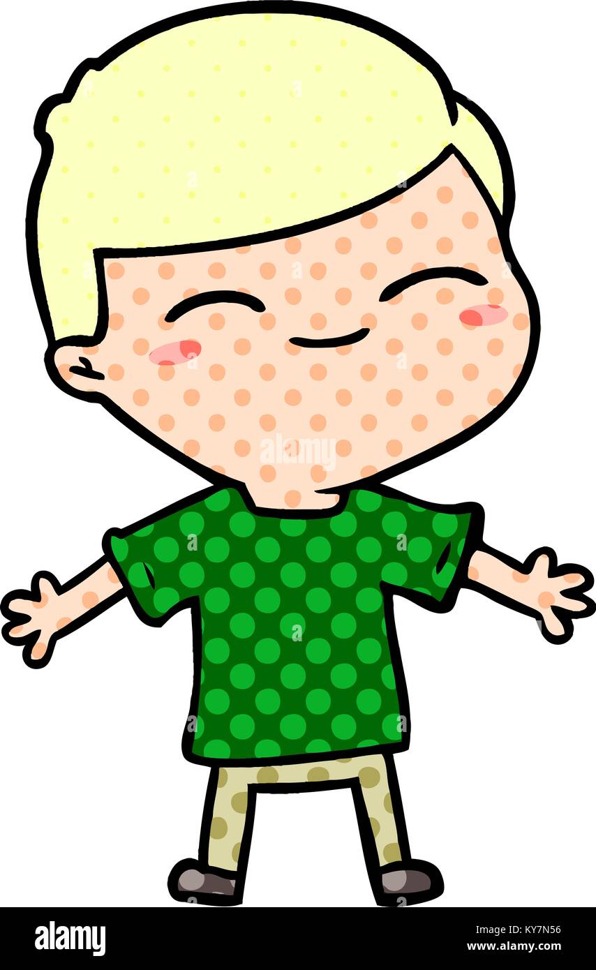cartoon smiling boy Stock Vector Image & Art - Alamy