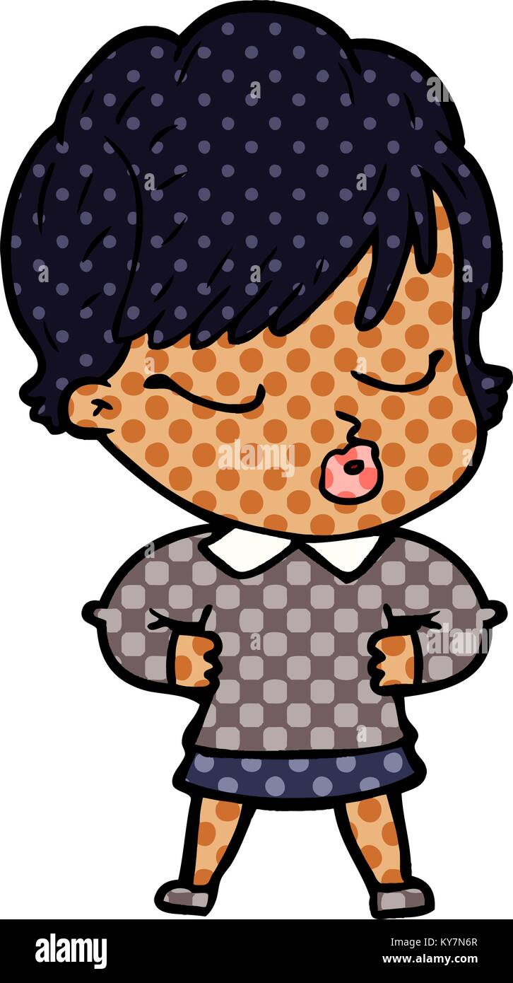 cartoon woman with eyes shut Stock Vector Image & Art - Alamy