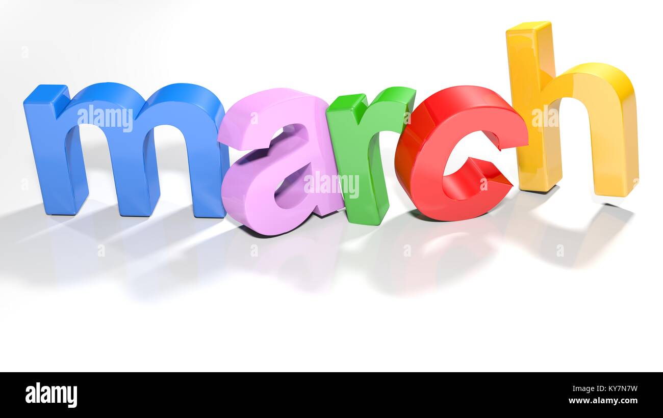 march colorful 3D write - 3D rendering Stock Photo - Alamy march colorful 3D write - 3D rendering Stock Photo - Alamy