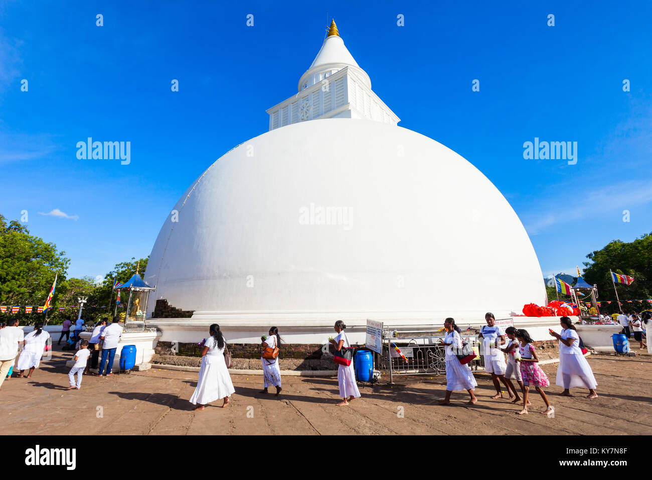 KATARAGAMA, SRI LANKA - FEBRUARY 24, 2017: Kiri Vehera is an ancient ...