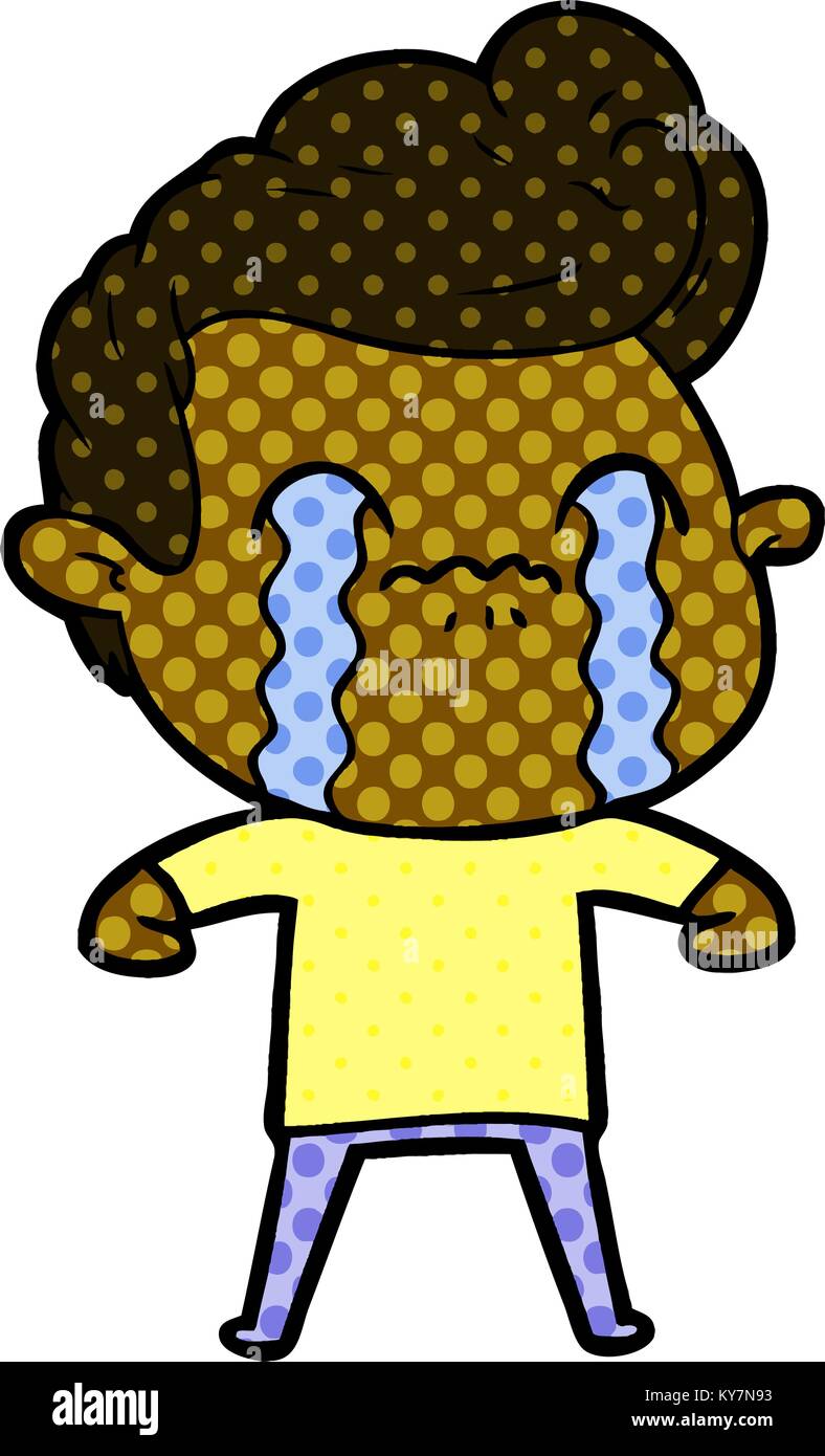 cartoon man crying Stock Vector Image & Art - Alamy