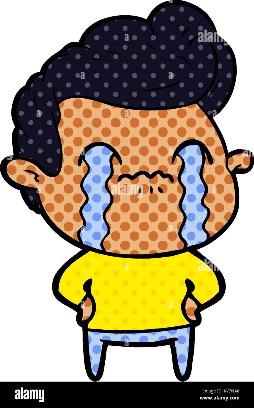 cartoon man crying Stock Vector Image & Art - Alamy