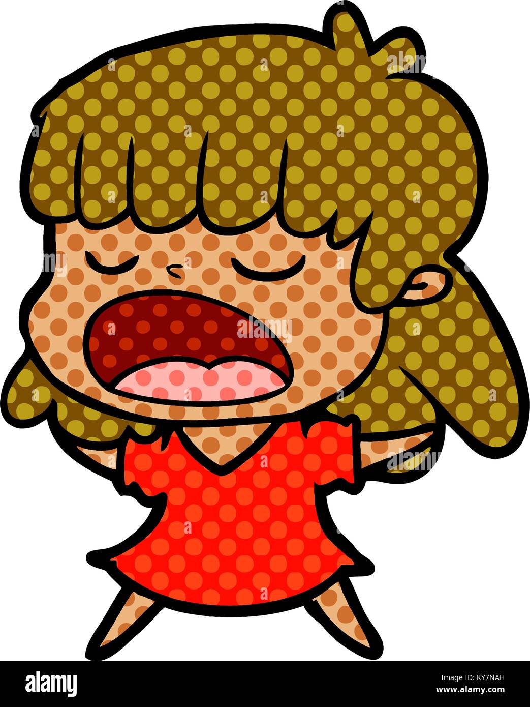 cartoon woman talking loudly Stock Vector Image & Art - Alamy