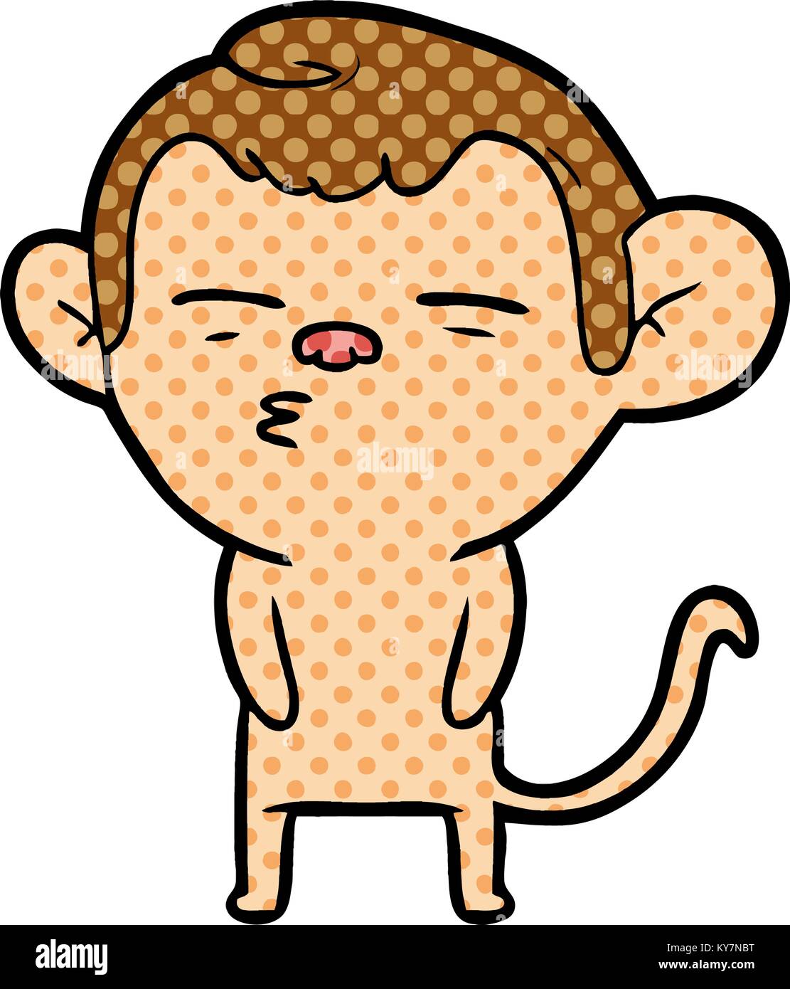 cartoon suspicious monkey Stock Vector Image & Art - Alamy