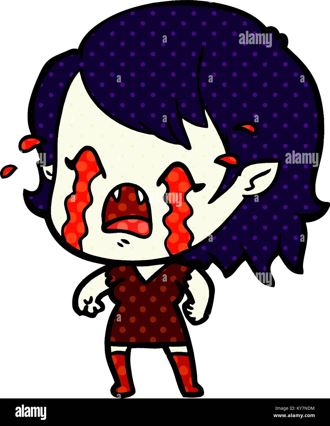 cartoon crying vampire girl Stock Vector Image & Art - Alamy