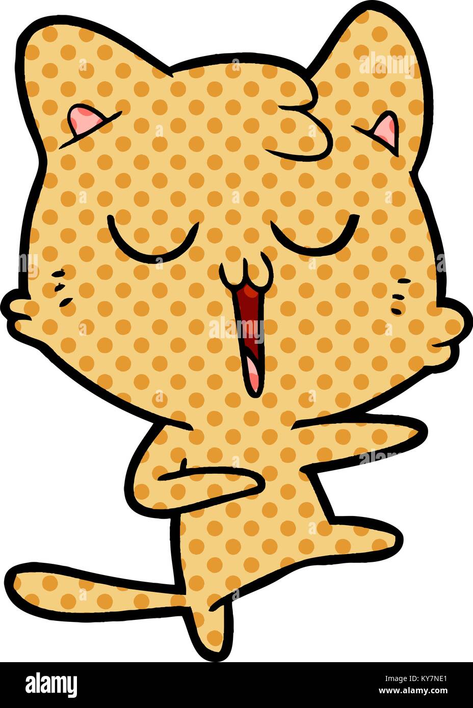 cartoon cat singing Stock Vector Image & Art - Alamy