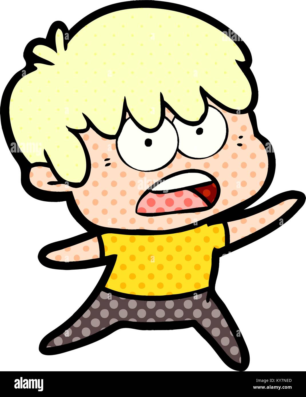 worried cartoon boy Stock Vector Image & Art - Alamy