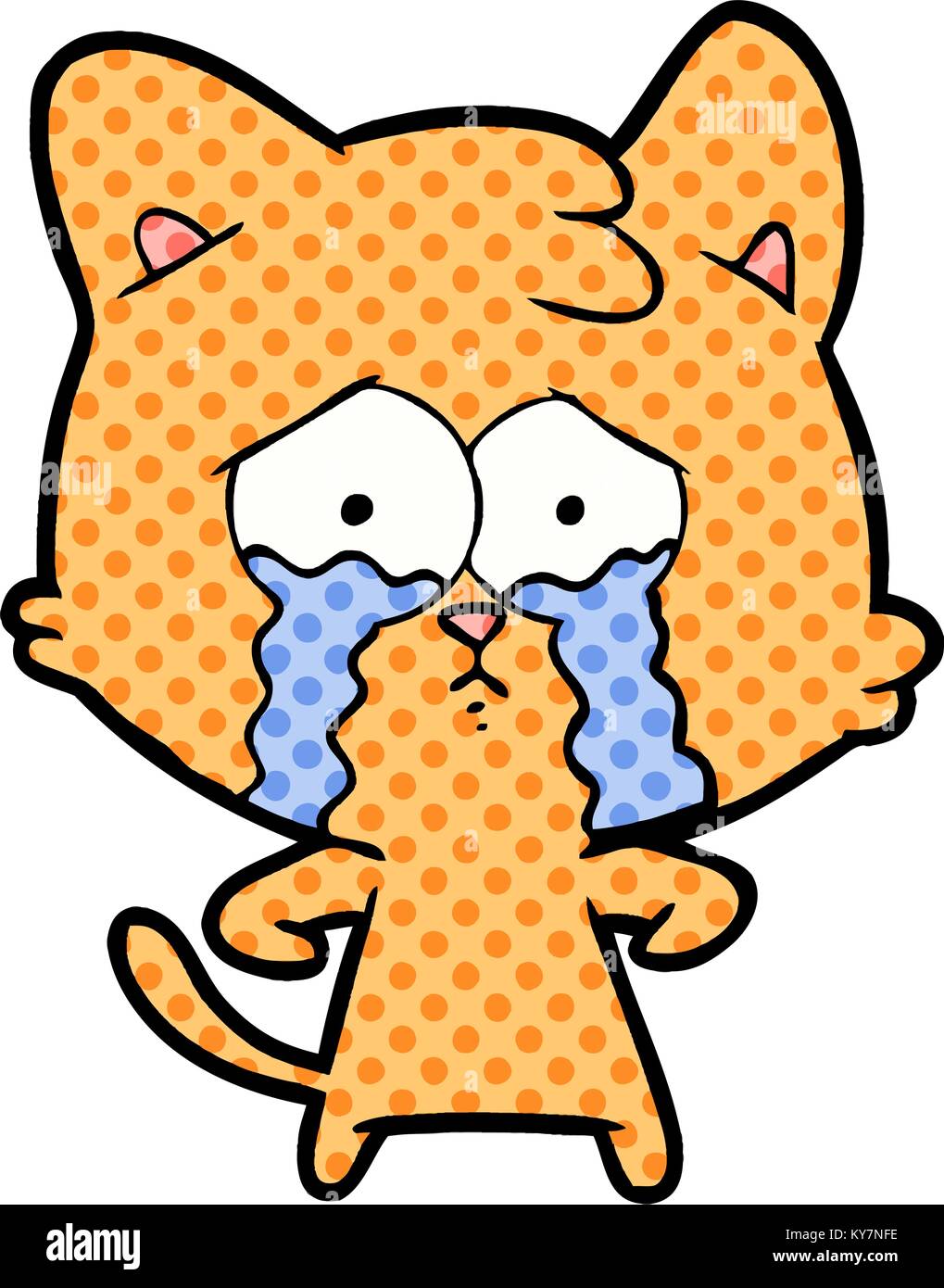 cartoon crying cat Stock Vector Image & Art - Alamy